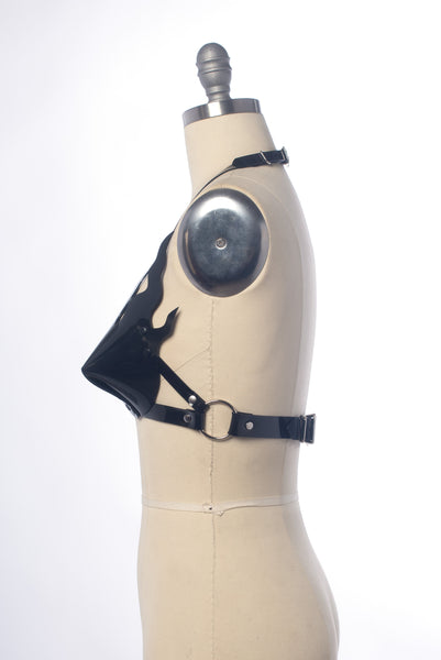 Apatico - Black Flame Harness Bra - Pvc - Gothic