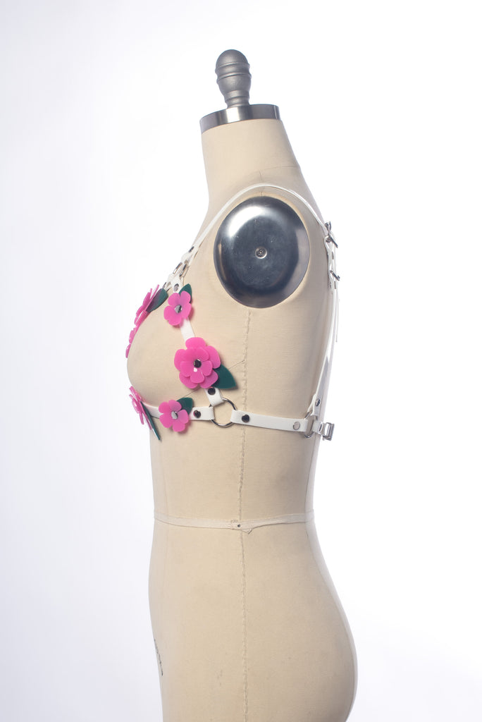 Apatico - Rose Waist Belt - Pink Floral - Romantic Gothic