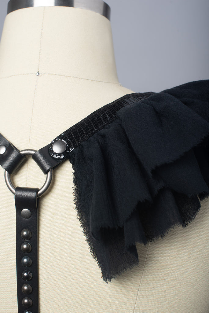 Apatico - Kraken Harness - OFMD Inspired - Black Leather - Studden