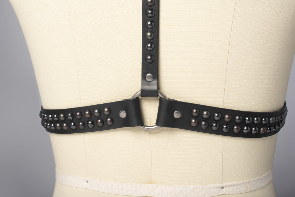 Apatico - Kraken Harness - OFMD Inspired - Black Leather - Studden