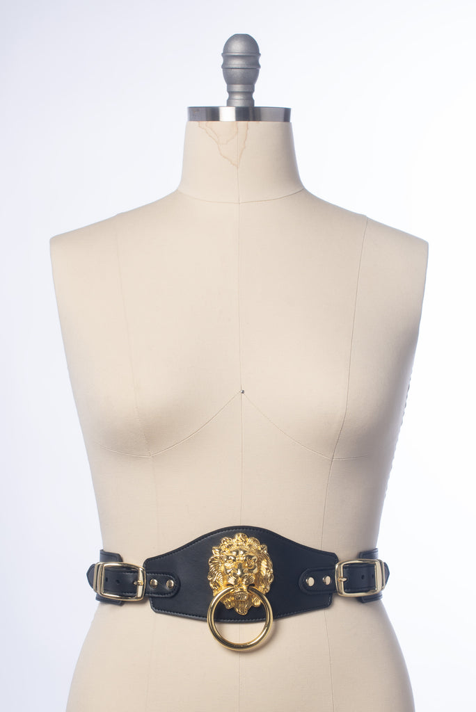 Apatico - XL Leo Lion Waist Belt - Leather - Pvc - Maximalist Goth
