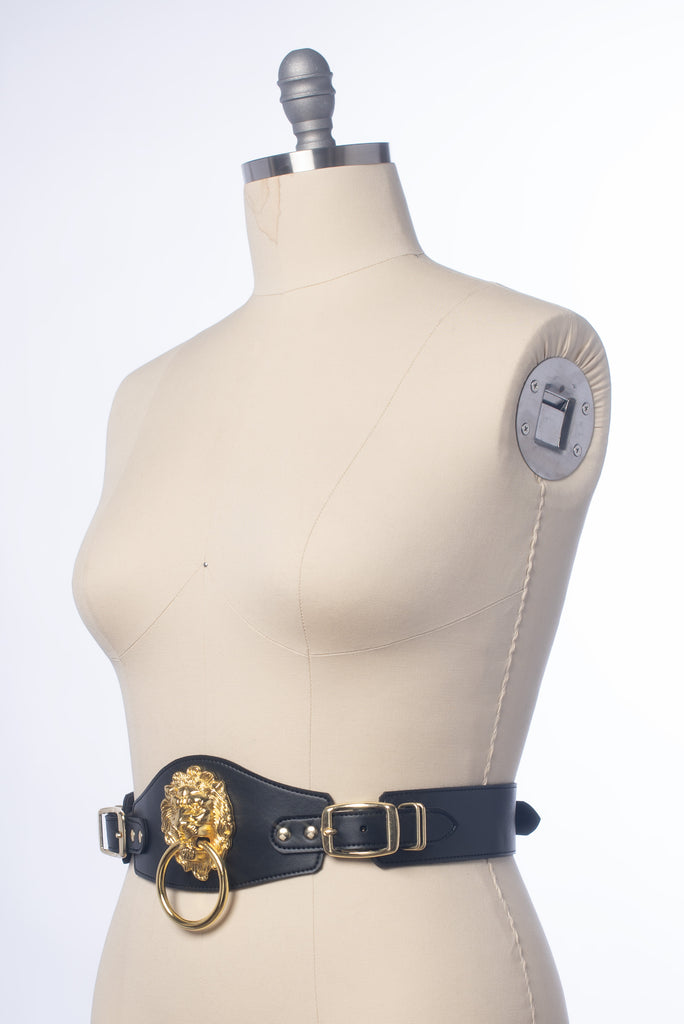 Apatico Xl Leo Lion Waist Belt Leather Pvc Maximalist Goth
