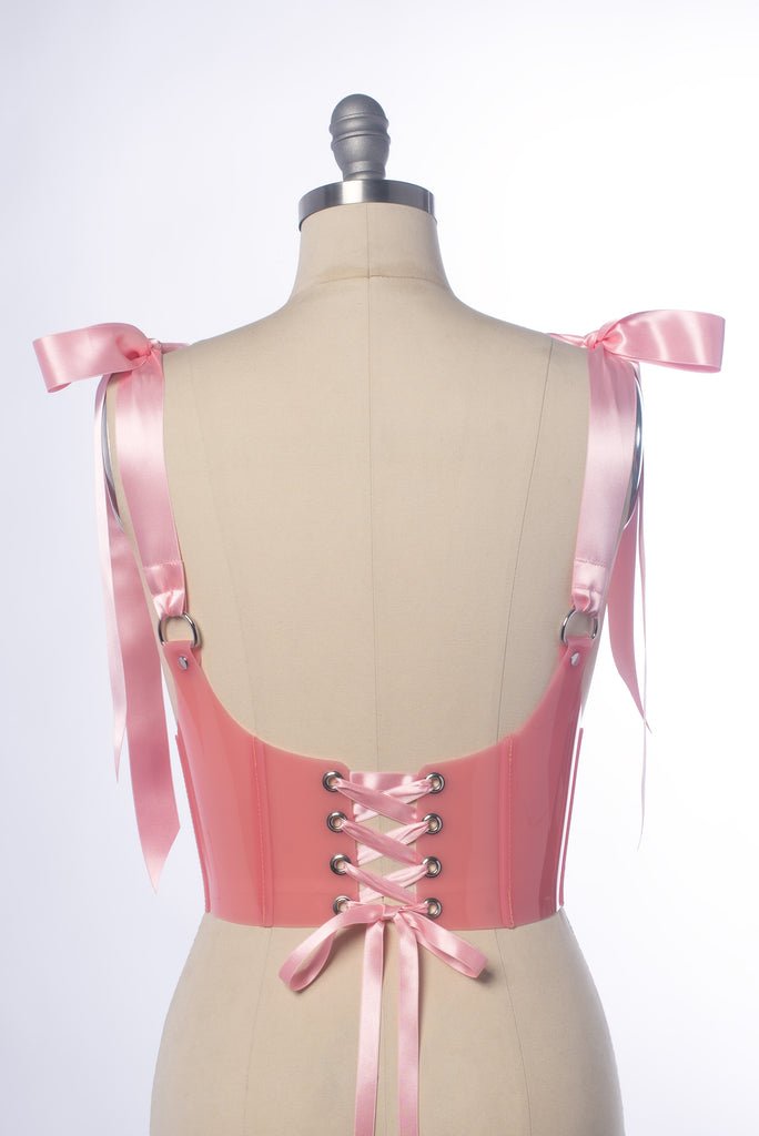 Apatico - Pastel Marie Buckle Corset Top - Blush Pink Rococo Harness
