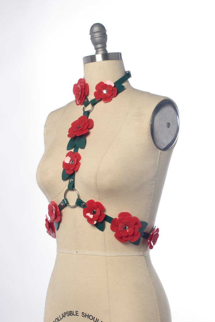 Apatico - Rose Red Harness - Gothic Floral - Romantic