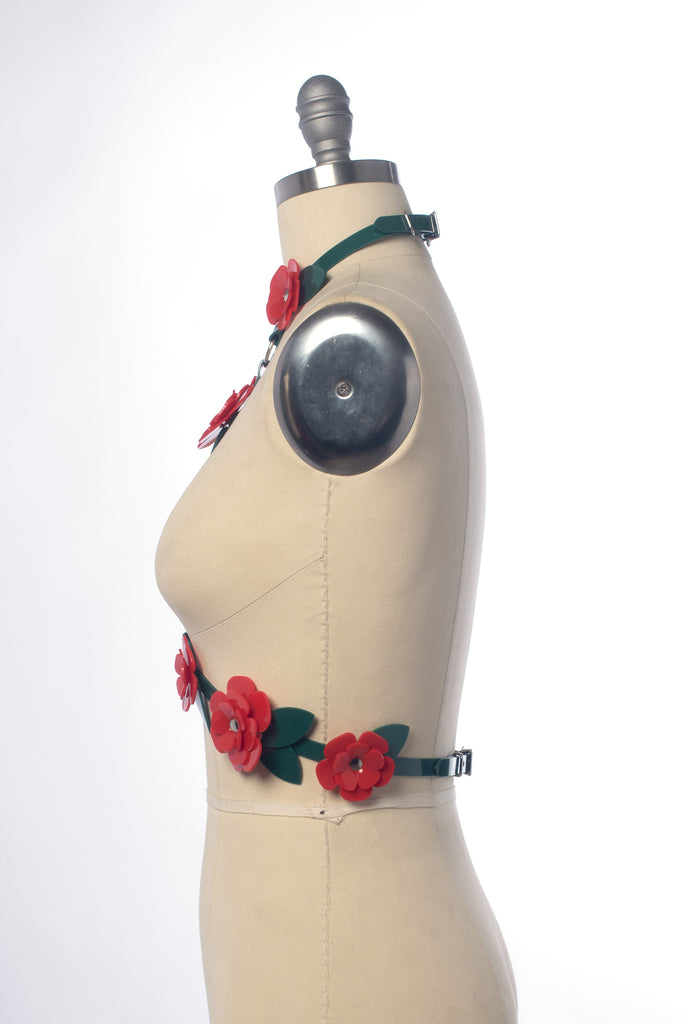 Apatico - Rose Red Harness - Gothic Floral - Romantic