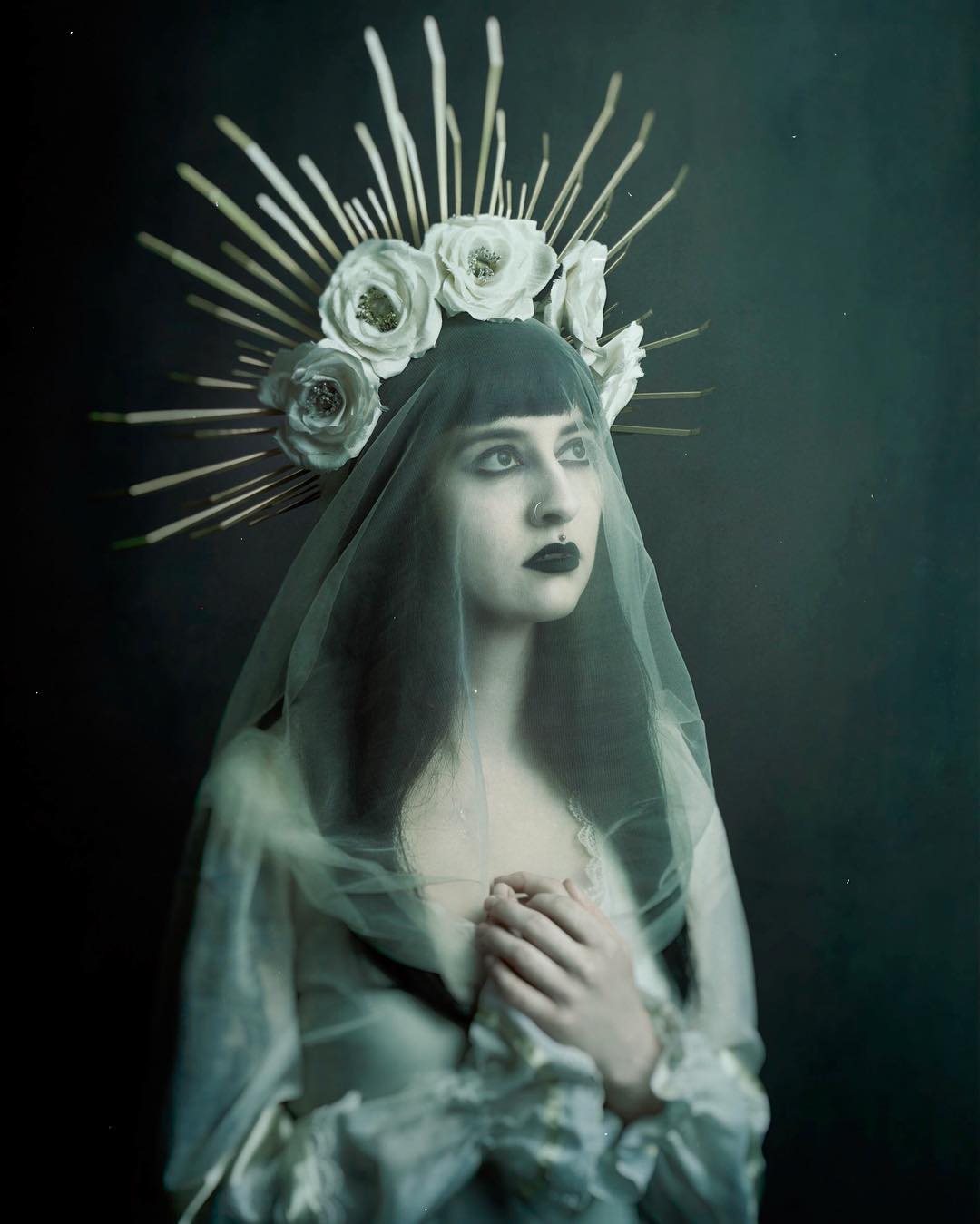 Apatico - Gothic Millinery & Harnesses - Katrina Halo Crown Headpiece
