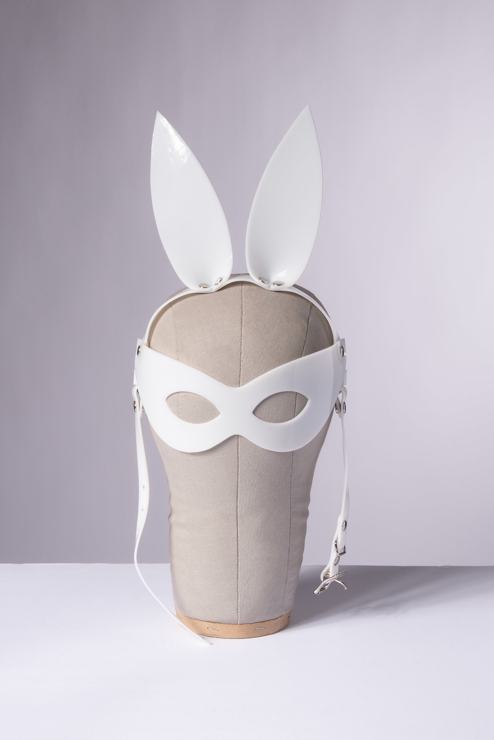 Apatico - Harness Bunny Ears Mask Headpiece - PVC & Leather