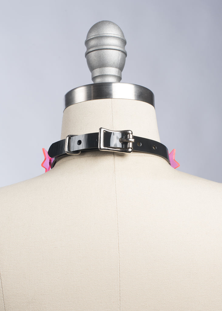 Apatico - Superstar Choker Collar - Stars - Neon UV - PVC - Clubkids